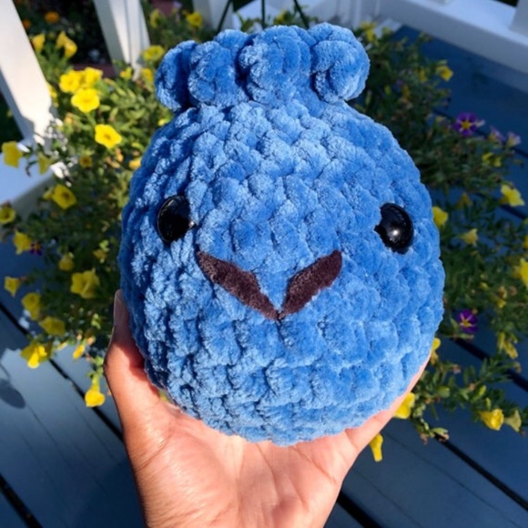 Hand Crafted | Toys | Blueberry Fruit Plush Toy Blue Crochet Food ...